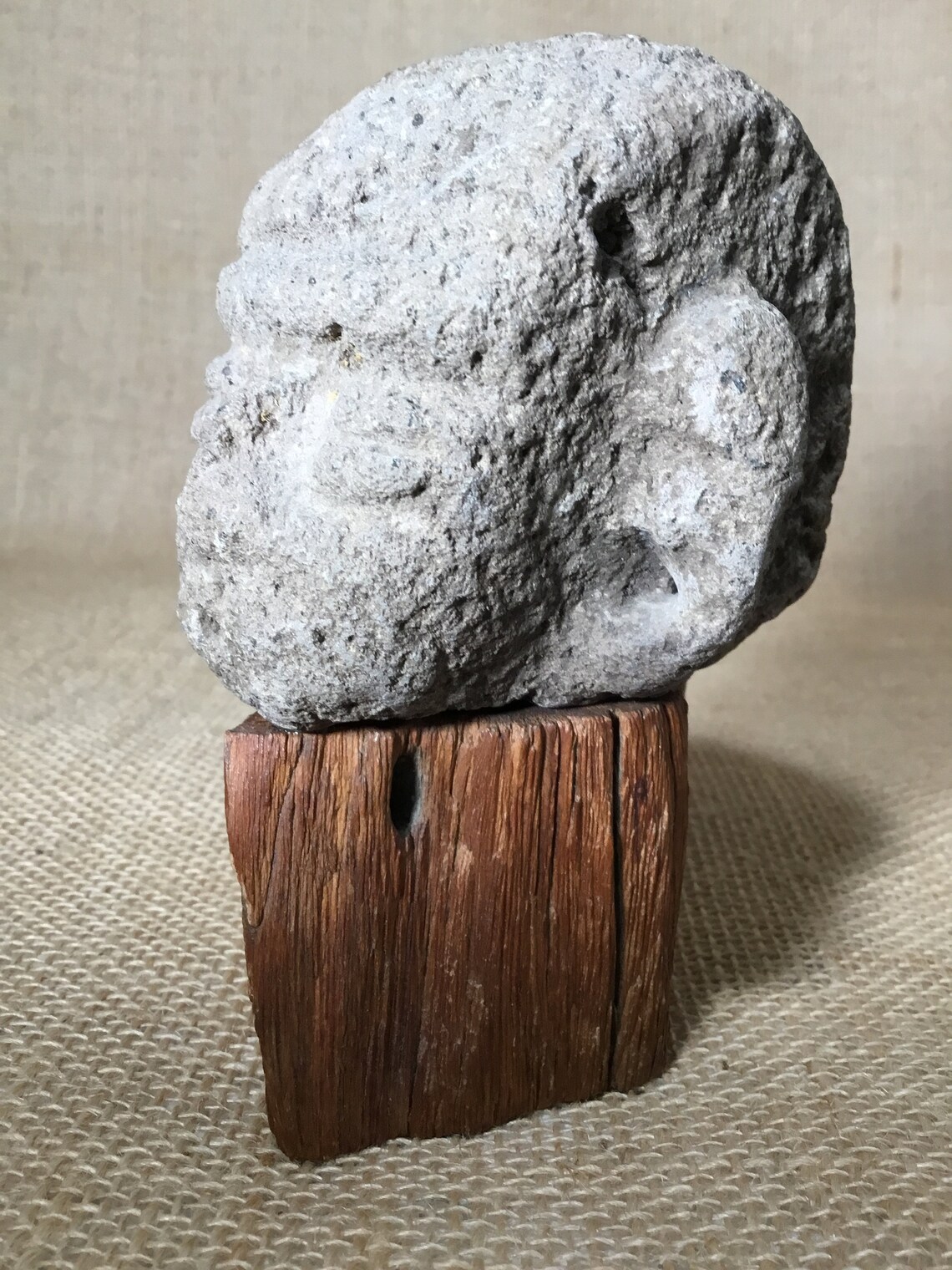 Ancient Pre-columbian Carved Volcanic Stone Warrior Head From - Etsy