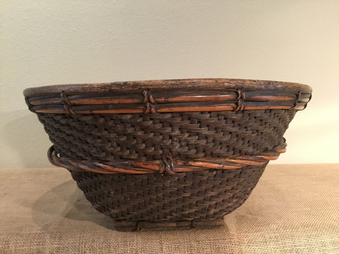 Large, Tribal, Ifugao, Rattan, Basket, Woven, Benaue, Philippines ...