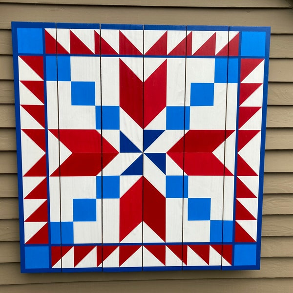 Blue Barn Quilt - Etsy