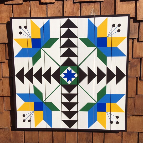 Blue Barn Quilt - Etsy