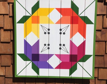 Blue Carolina Lily Barn Quilt on Western Red Cedar | Etsy