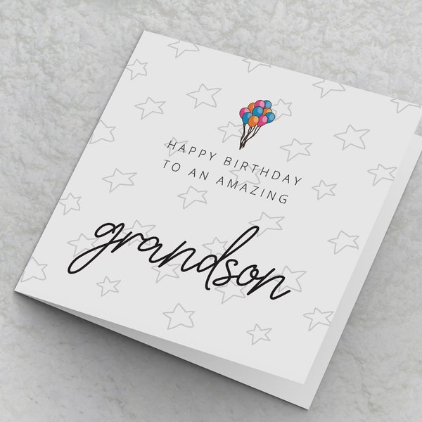 Adult Grandson Birthday Card - Etsy UK