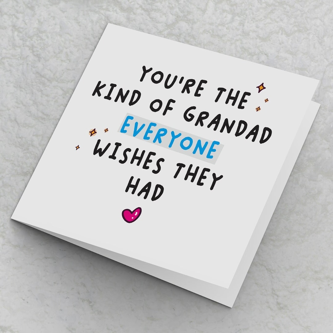 Grandad Birthday Card, Birthday Cards for Grandad, Grandfather Birthday ...