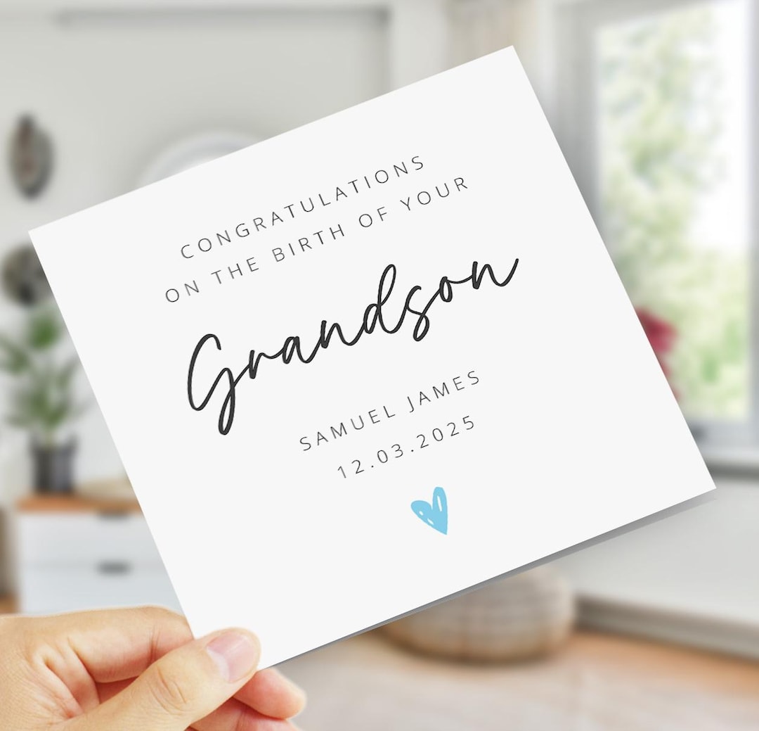 Congratulations on the Birth of Your Grandson Card, Congratulations on ...