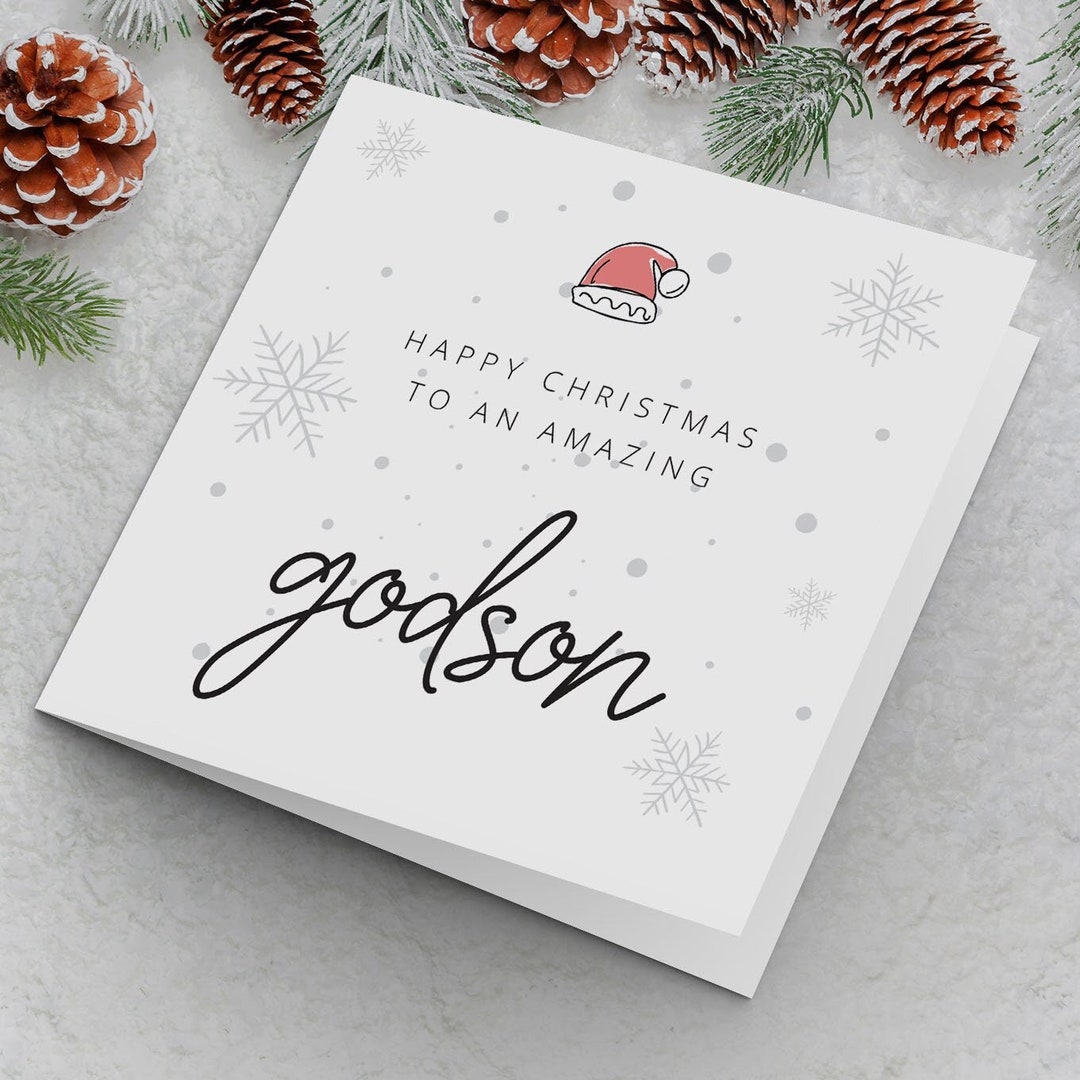 Godson Christmas Card Happy Christmas to an Amazing Godson, Christmas ...
