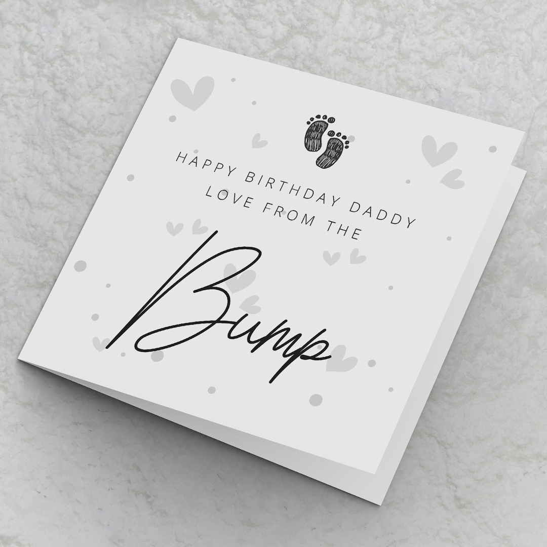 Daddy to Be Birthday Card - Happy Birthday Daddy Love From the Bump ...