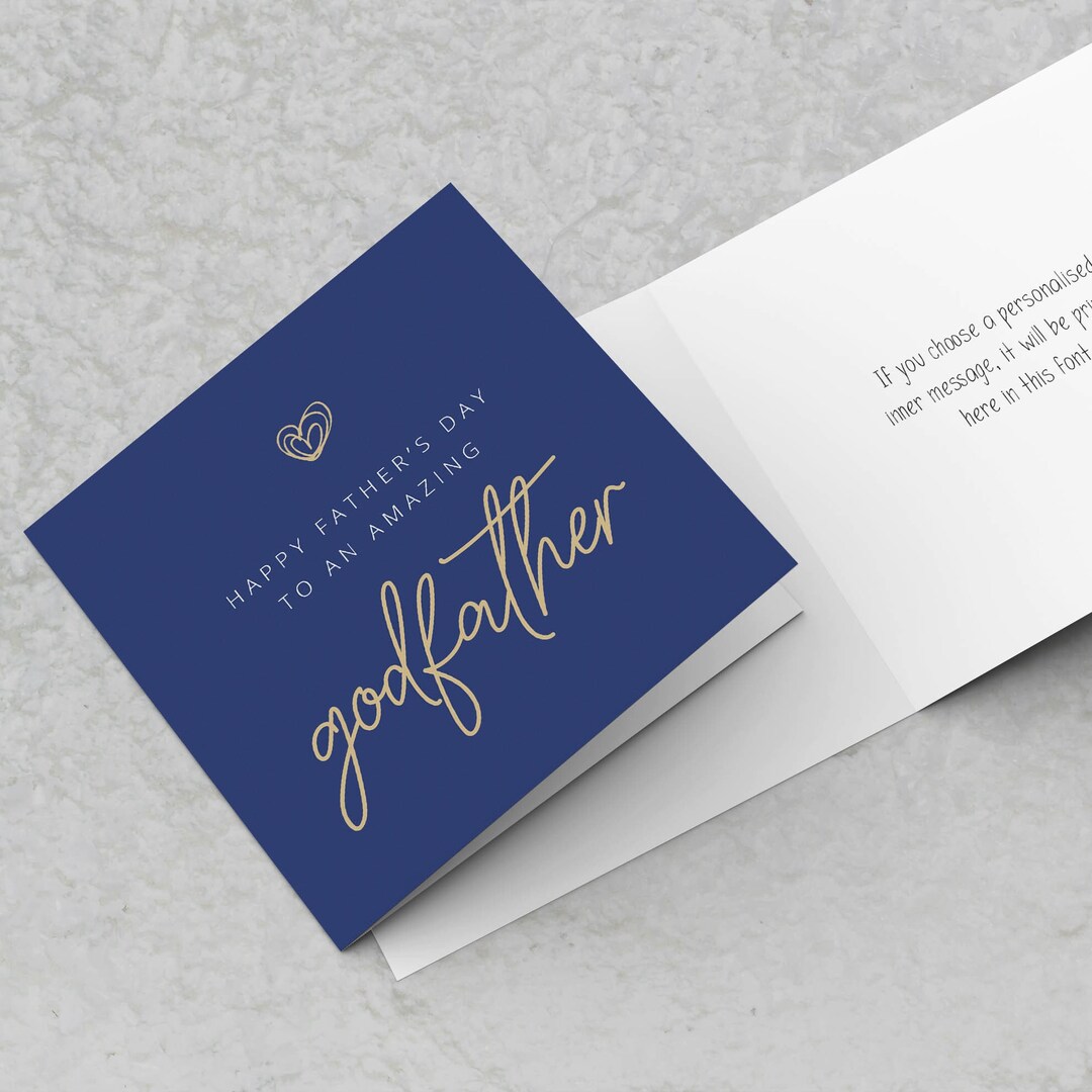 Godfather Father's Day Card - Fathers Day Cards for Godfather Godparent ...