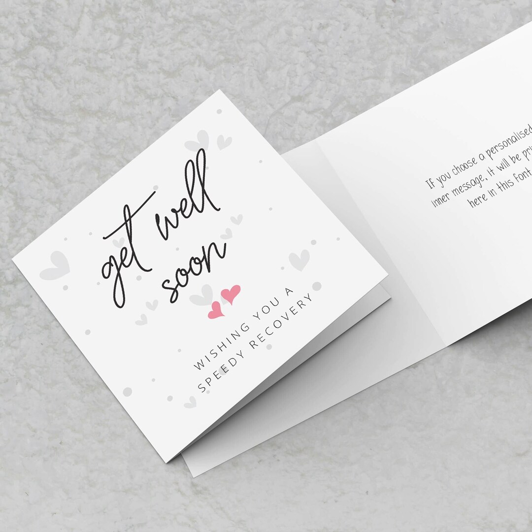 Get Well Card, Speedy Recovery, Thinking of You, Get Well Soon Card ...