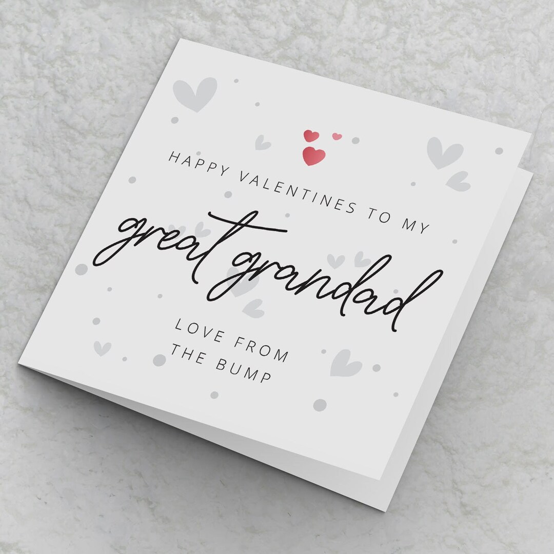 Great Grandad to Be Valentines Card Happy Valentines Day to My Great ...