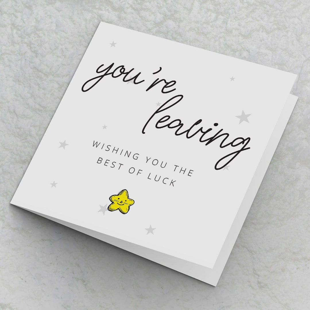 Leaving Card for Friend, Good Luck Card, New Job Card for Friends ...