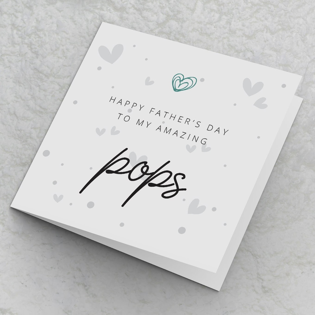 Fathers Day Card for Pops, Pops Father's Day Card, Fathers Day Cards ...