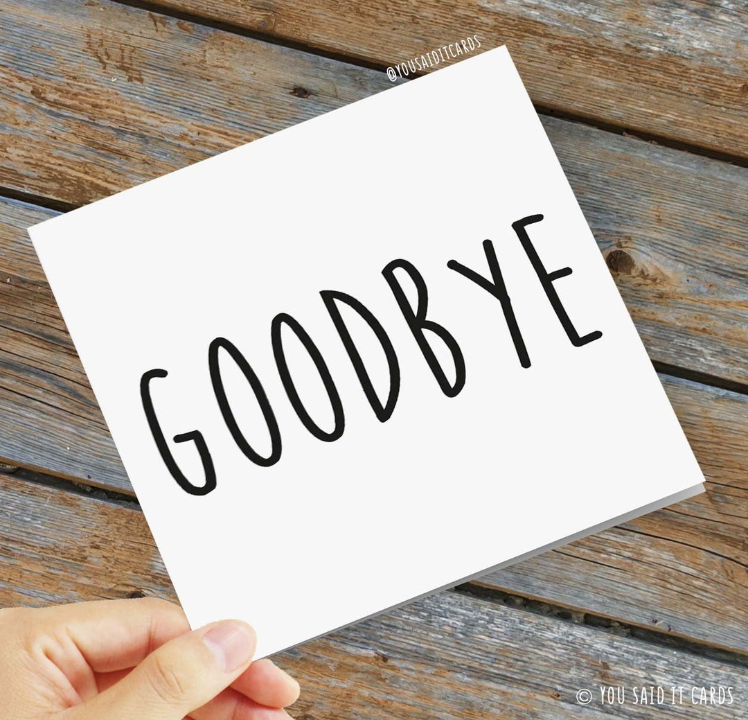 Funny Rude Offensive Leaving Cards Goodbye Novelty Joke - Etsy