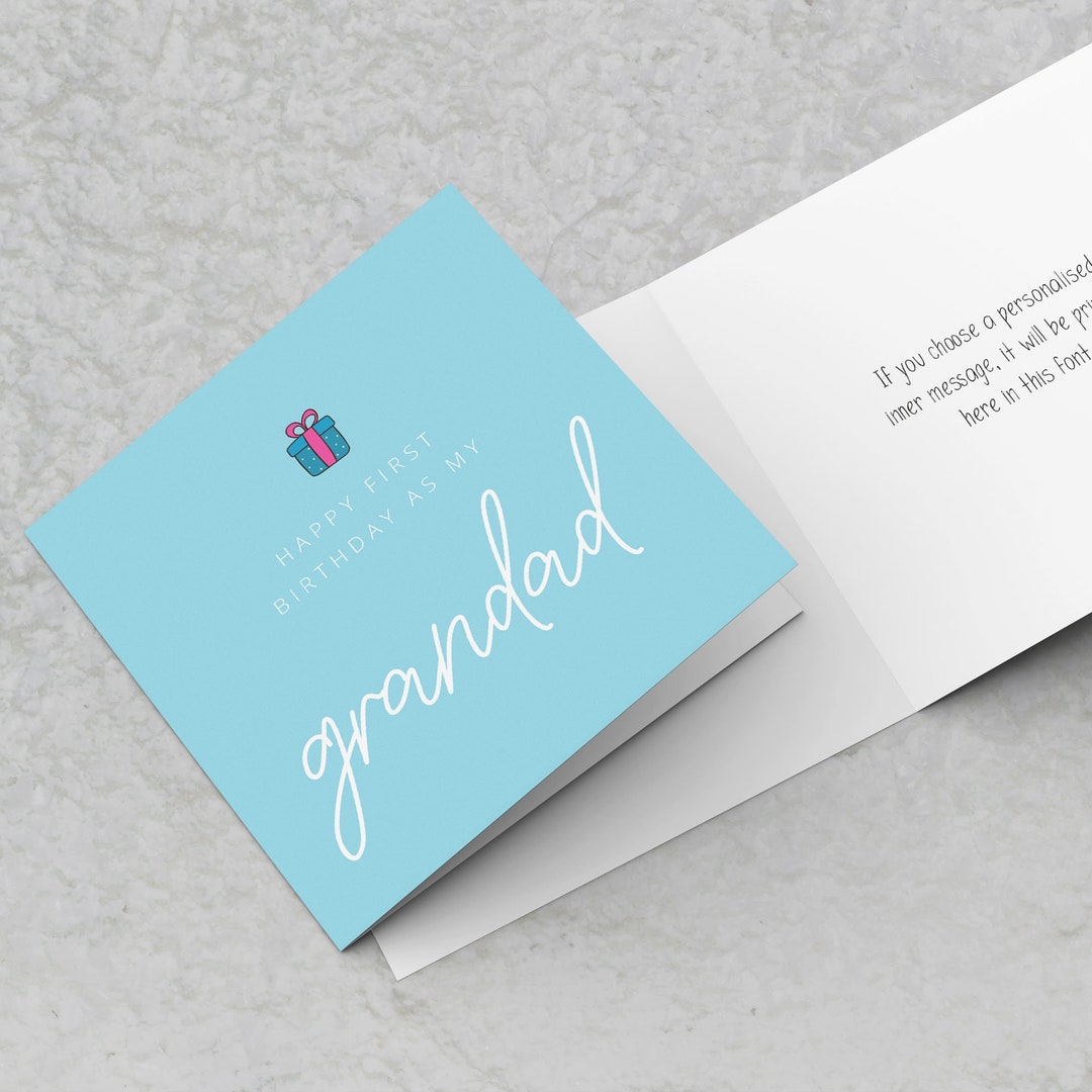 Grandad Birthday Card Happy First Birthday as My Grandad Birthday Cards ...