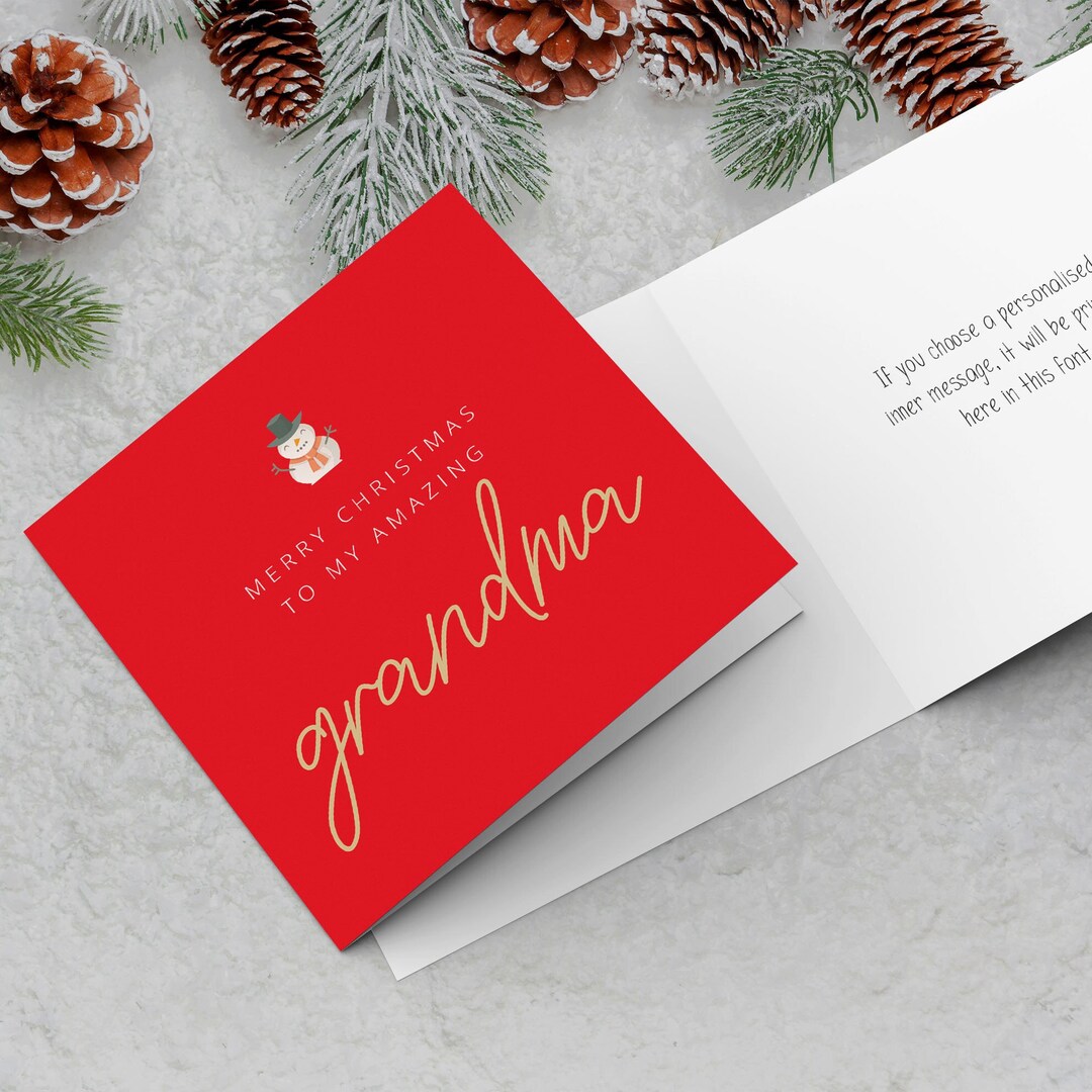 Grandma Christmas Card - Merry Christmas to My Amazing Grandma ...