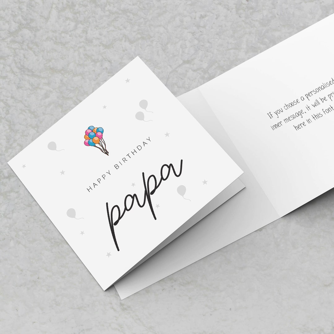 Birthday Card for Papa, Papa Birthday Card, Grandparents Birthday Cards ...
