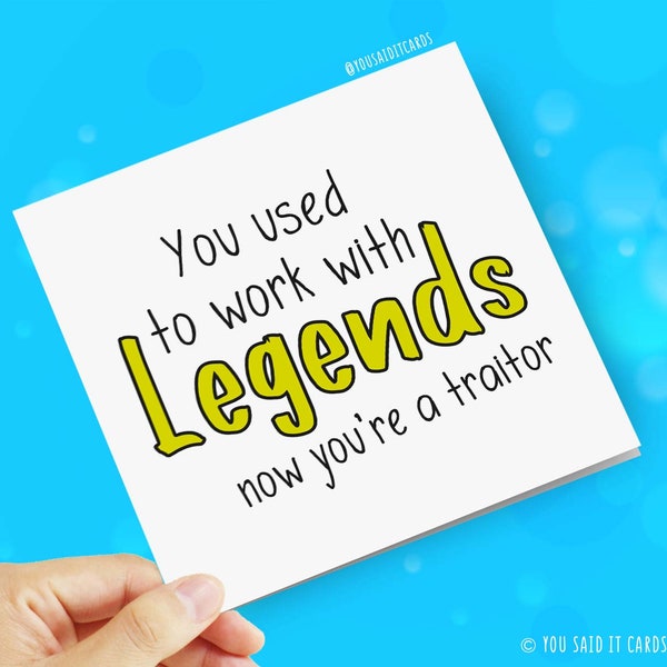 Leaving Traitor Card - Etsy UK