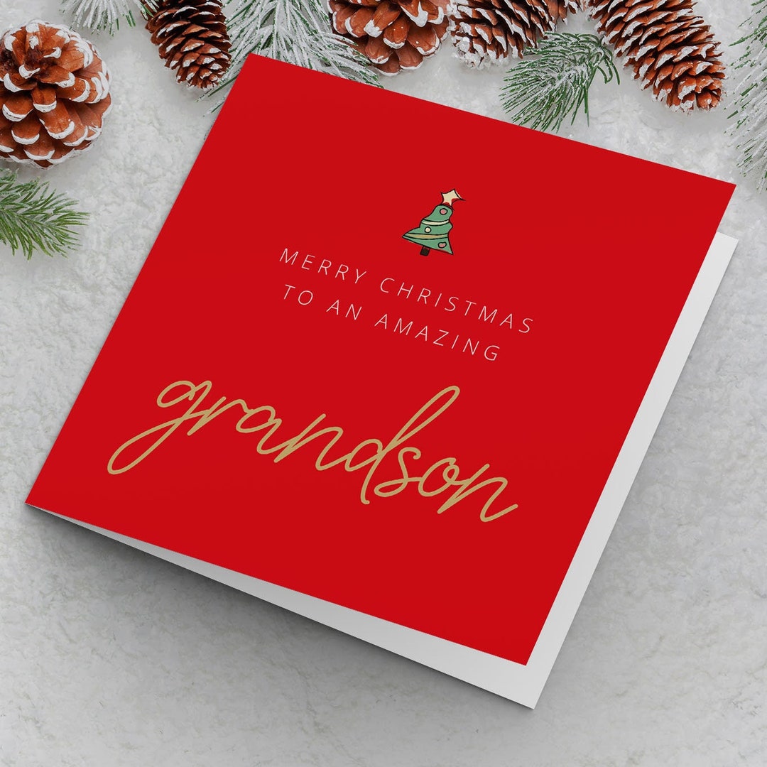 Grandson Christmas Card - Merry Christmas to an Amazing Grandson ...