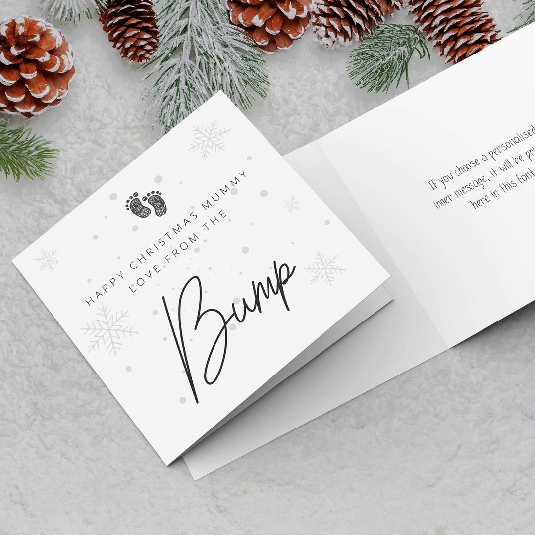 Christmas Card From the Bump, Happy Christmas Mummy Love From the Bump ...