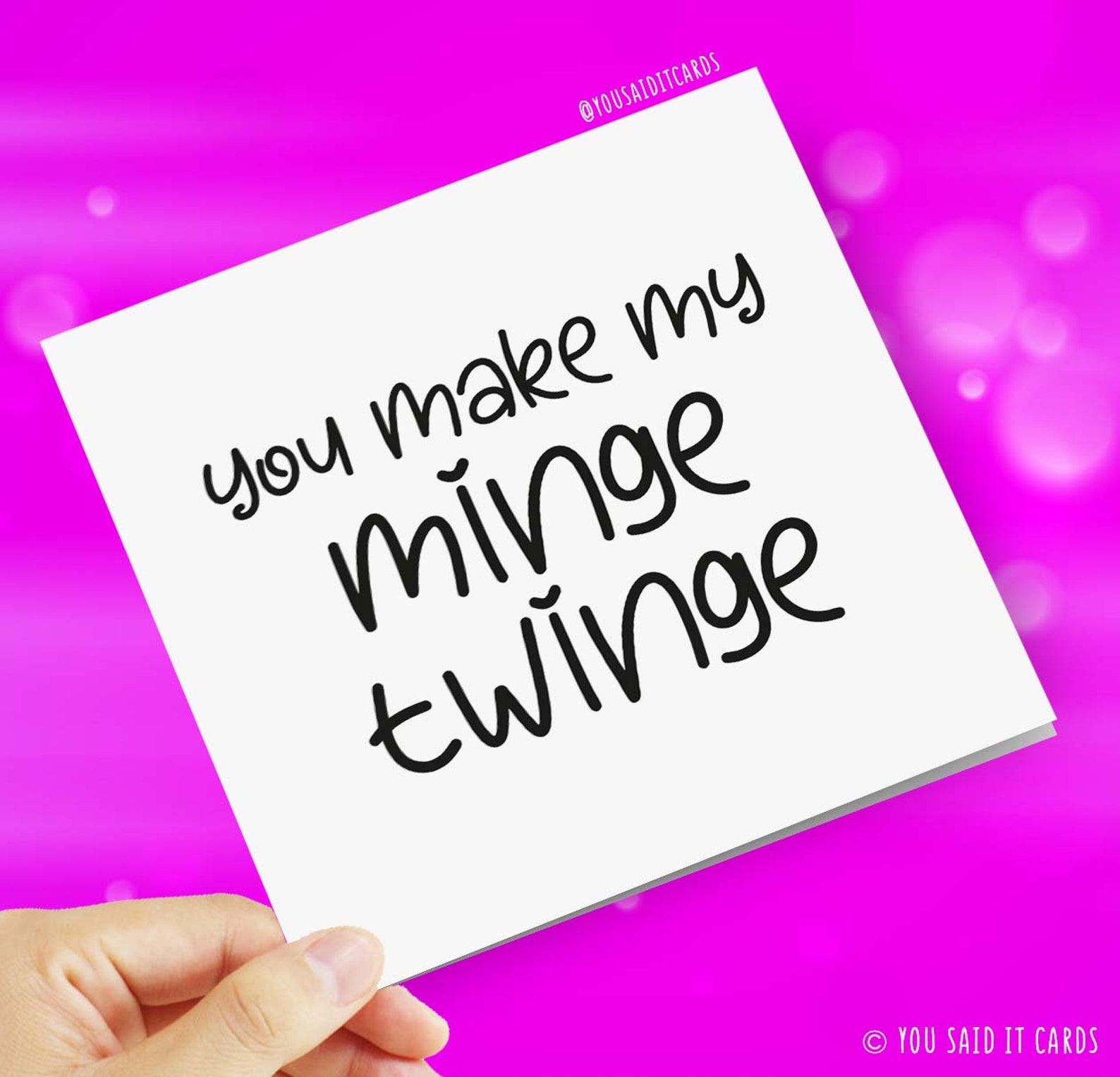 You Make My Minge Twinge Funny Rude Offensive Naughty - Etsy