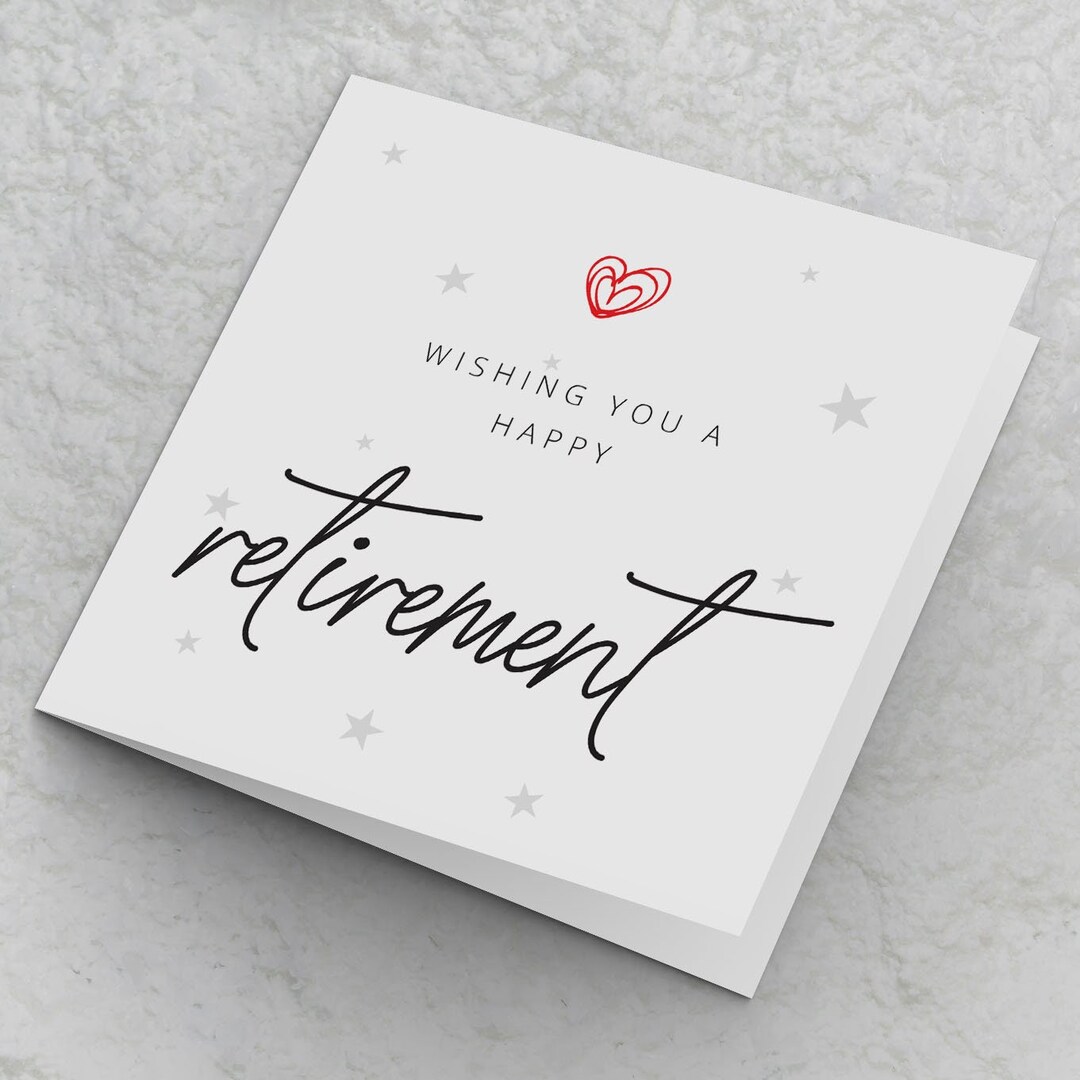 Retirement Card, Wishing You a Happy Retirement Card, Leaving Card ...