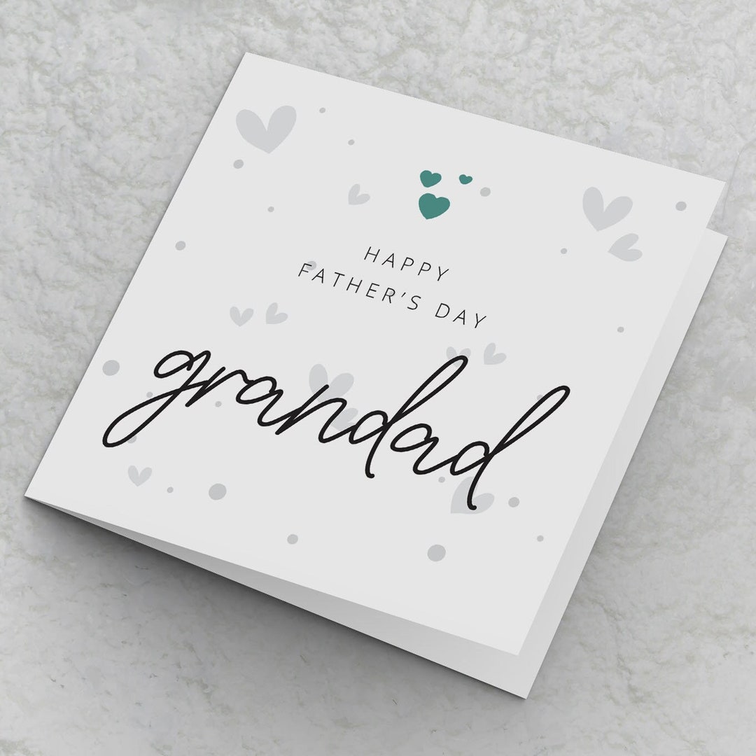 Fathers Day Card for Grandad - Happy Fathers Day Grandad - Fathers Day ...
