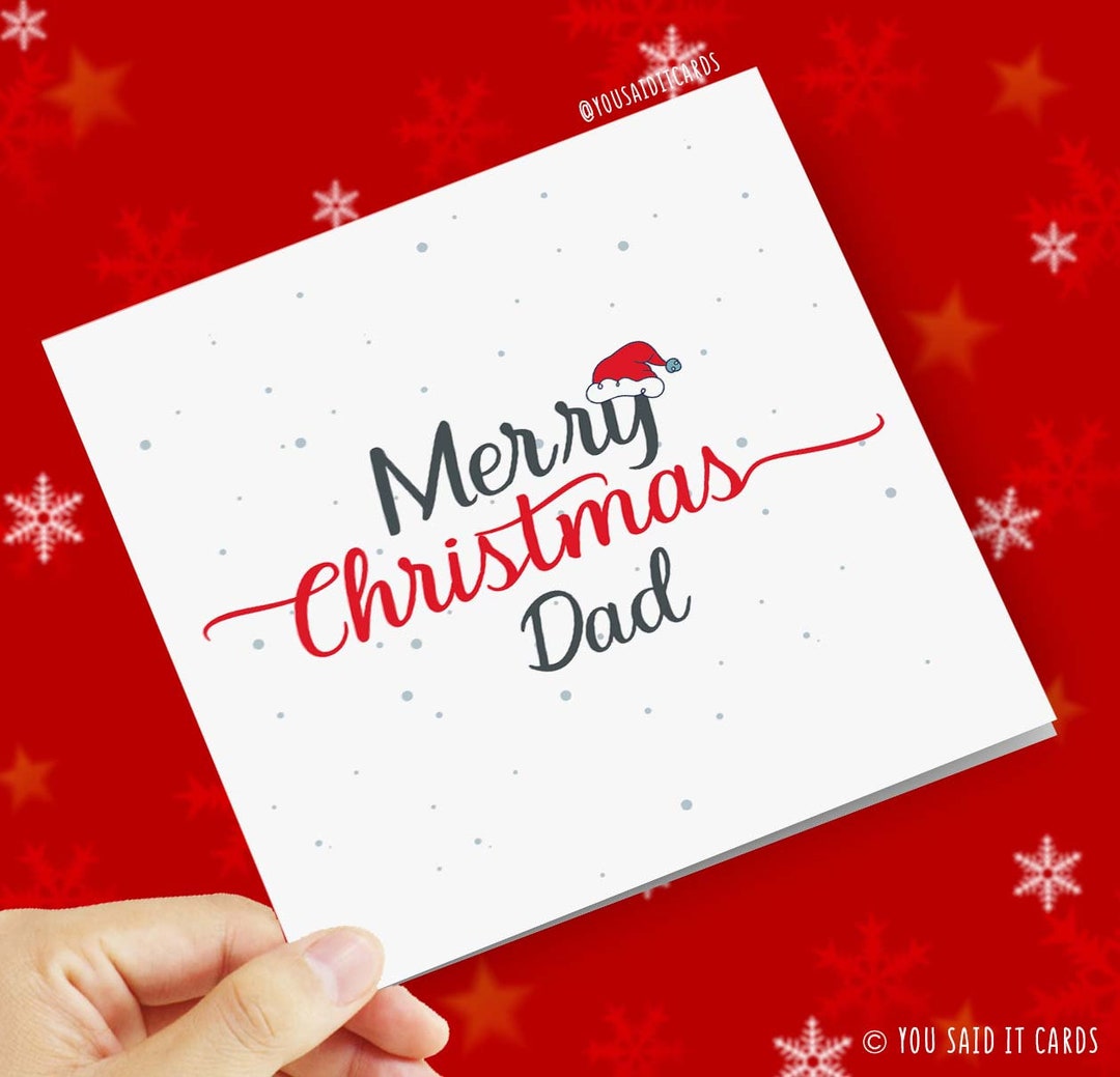 Merry Christmas Dad - Novelty Christmas Cards Xmas Card Sibling ...