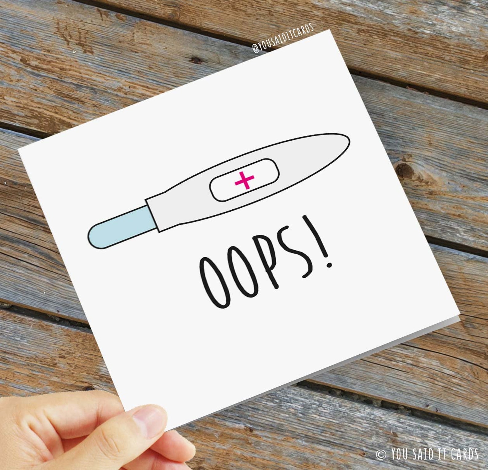 OOPS! (positive Pregnancy Test) - Funny & Rude Pregnancy and Baby Cards ...