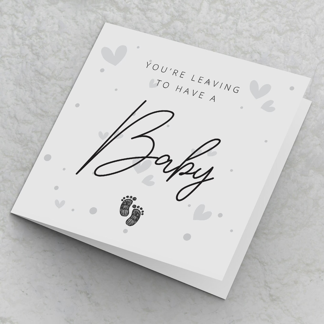 Maternity Leave Card, You're Leaving to Have a Baby, Leaving Card for ...