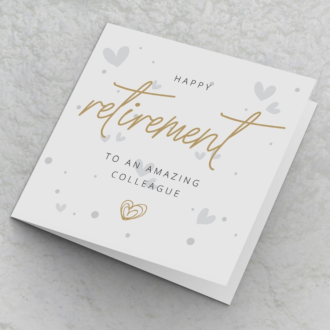 Retirement Card for Work Friend, Retiring Card, Happy Retirement ...