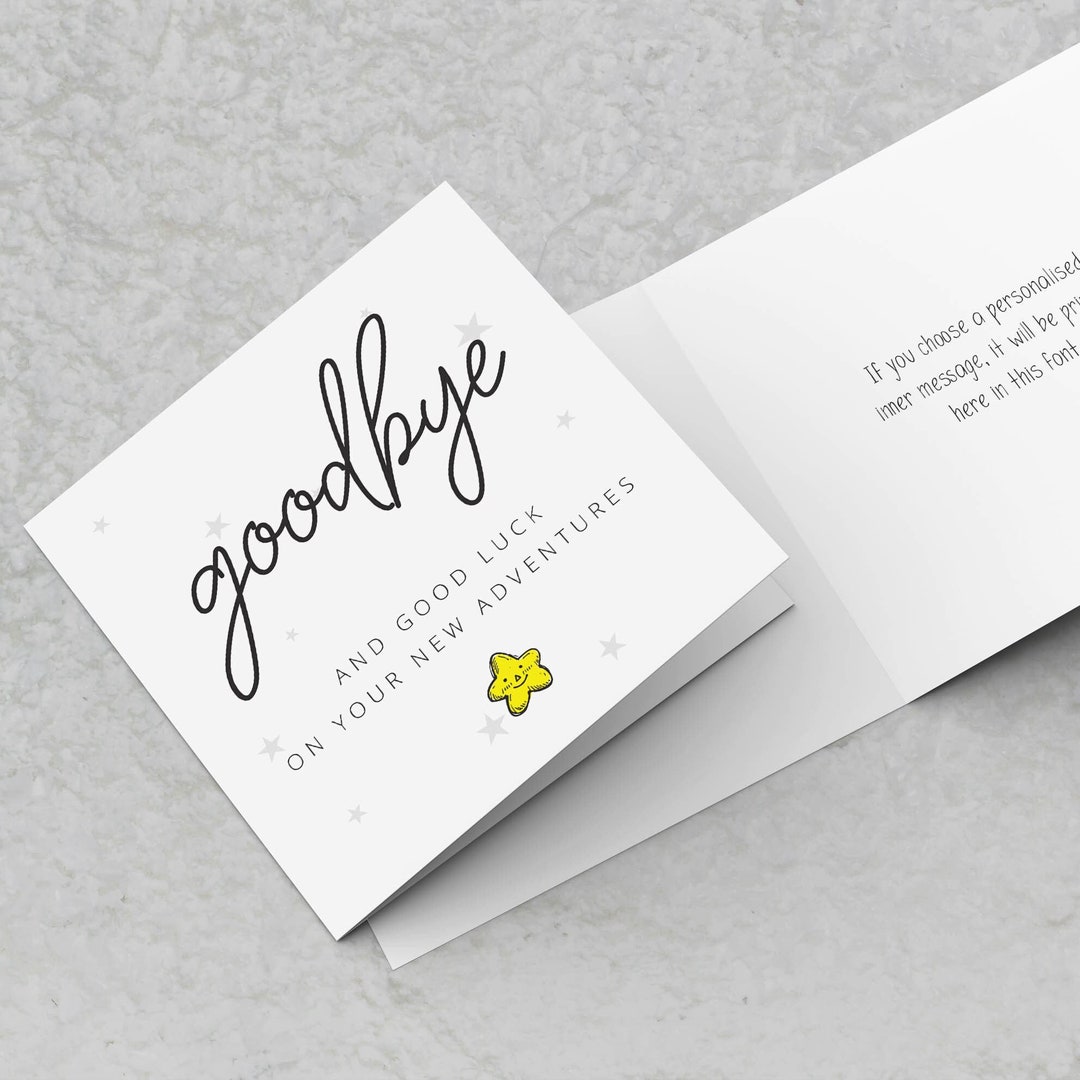 Leaving Card, Good Luck Card, New Job Card, Colleague Retirement Card ...