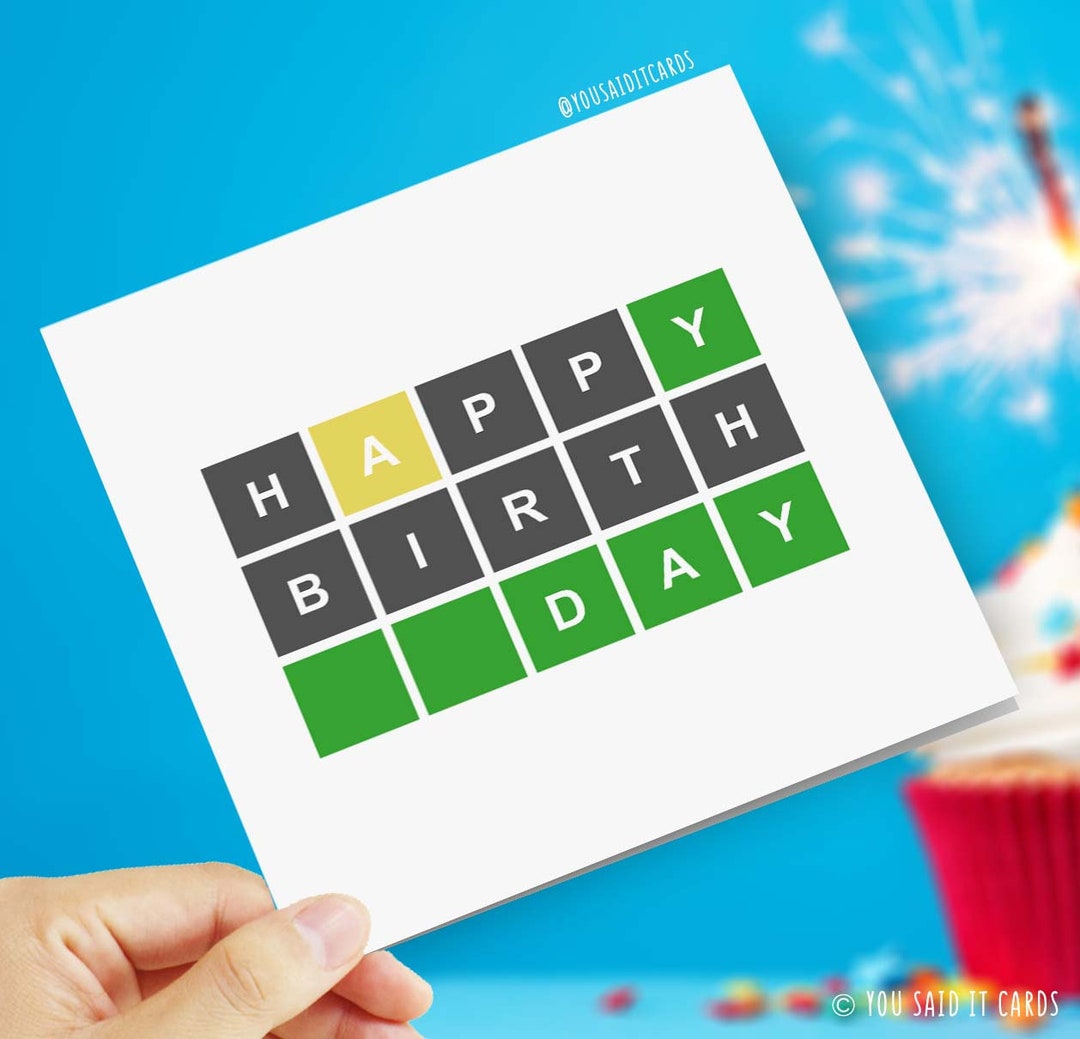 Happy Birthday Wordle Card - Funny Birthday Cards Novelty Card for ...