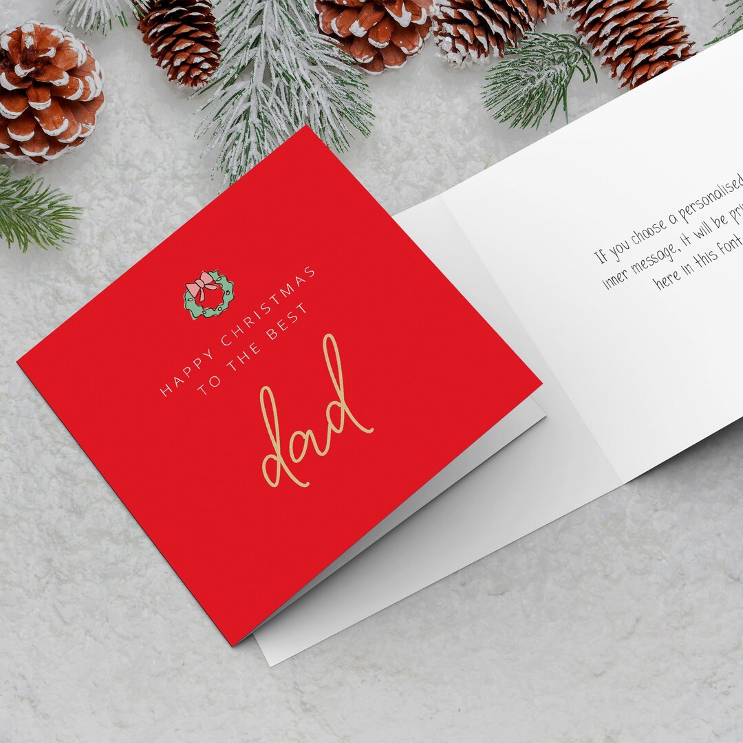 Christmas Card for Dad - Happy Christmas to the Best Dad - Christmas ...