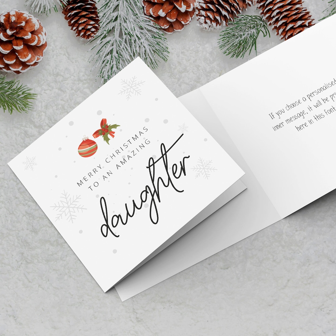 Daughter Christmas Card Merry Christmas to an Amazing - Etsy
