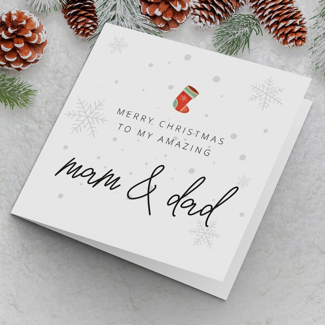 Mam and Dad Christmas Card - Merry Christmas to My Amazing Mam & Dad ...
