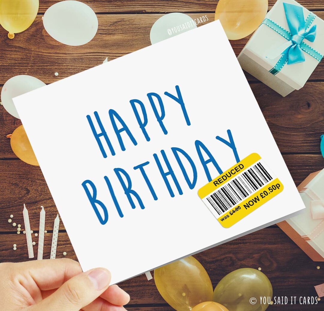 Funny Reduced Budget Happy Birthday Card - Funny Birthday Card Novelty ...