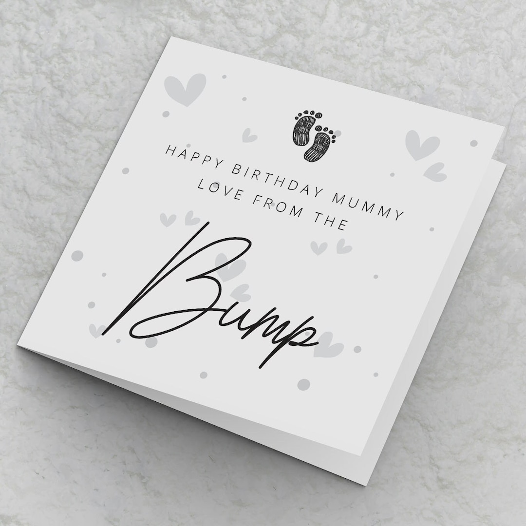 Mummy to Be Birthday Card - Happy Birthday Mummy Love From the Bump ...