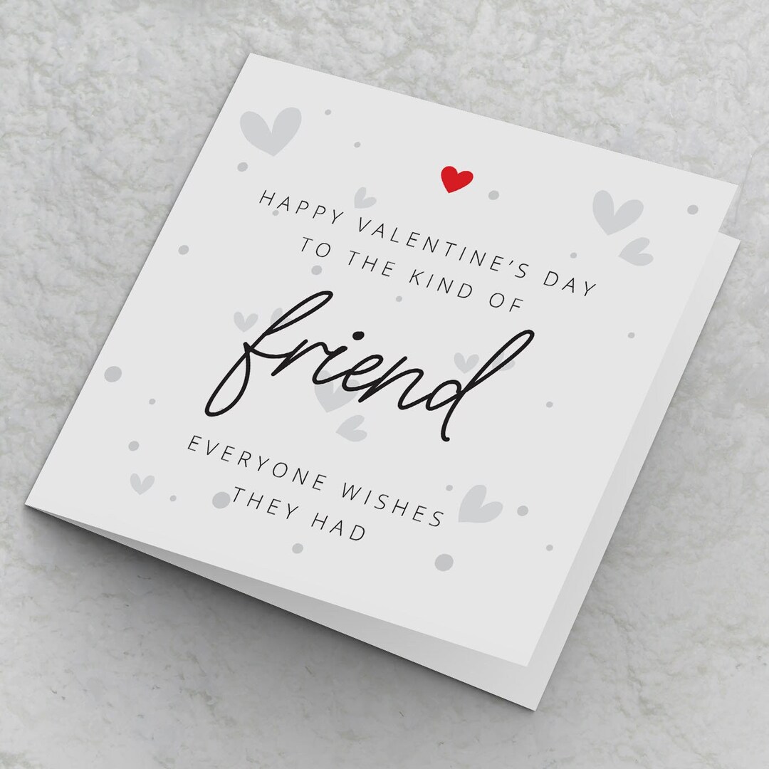 Valentines Card for Friend, Friends Valentine's Card, Card for Bestie ...