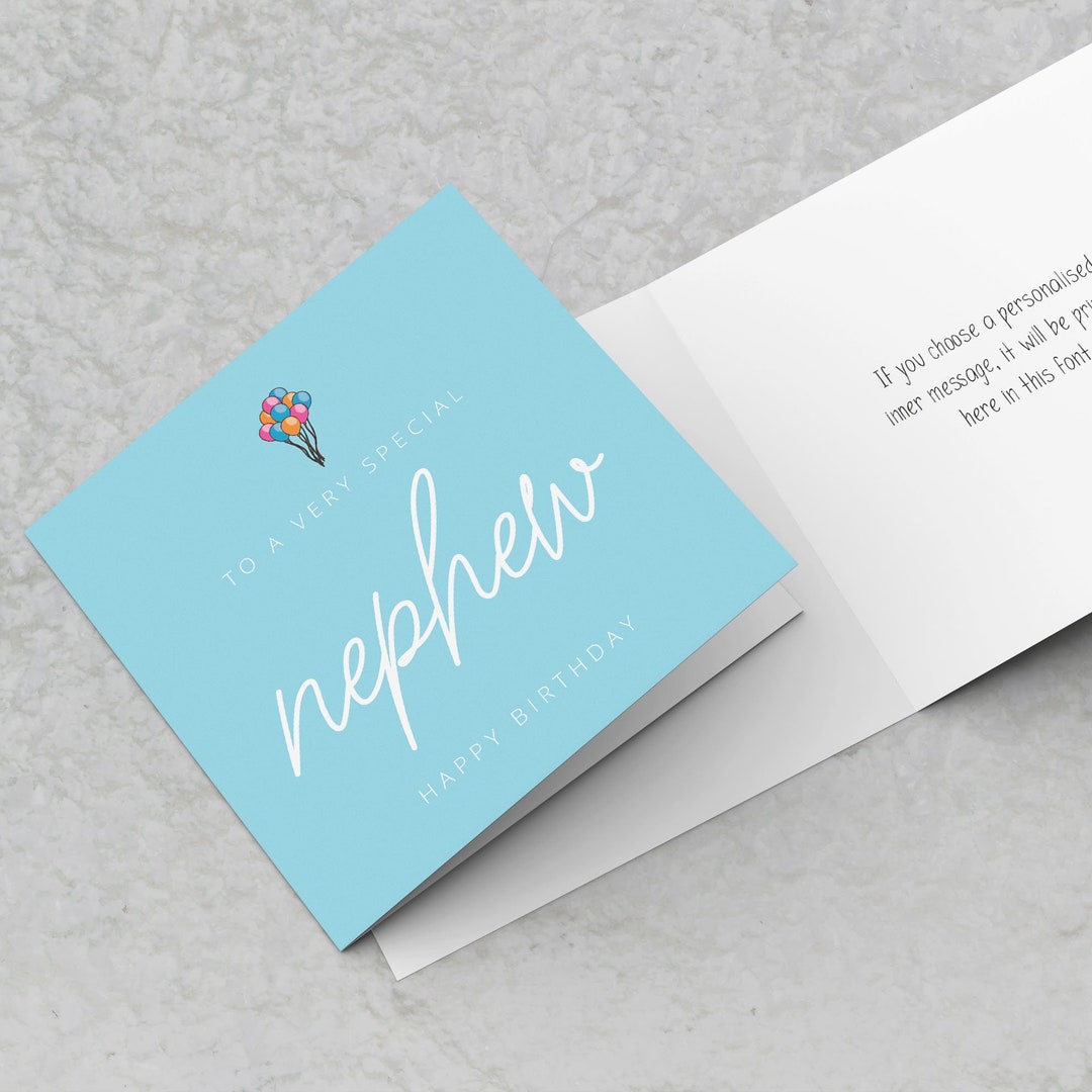 Birthday Card for Nephew - to a Very Special Nephew Happy Birthday ...