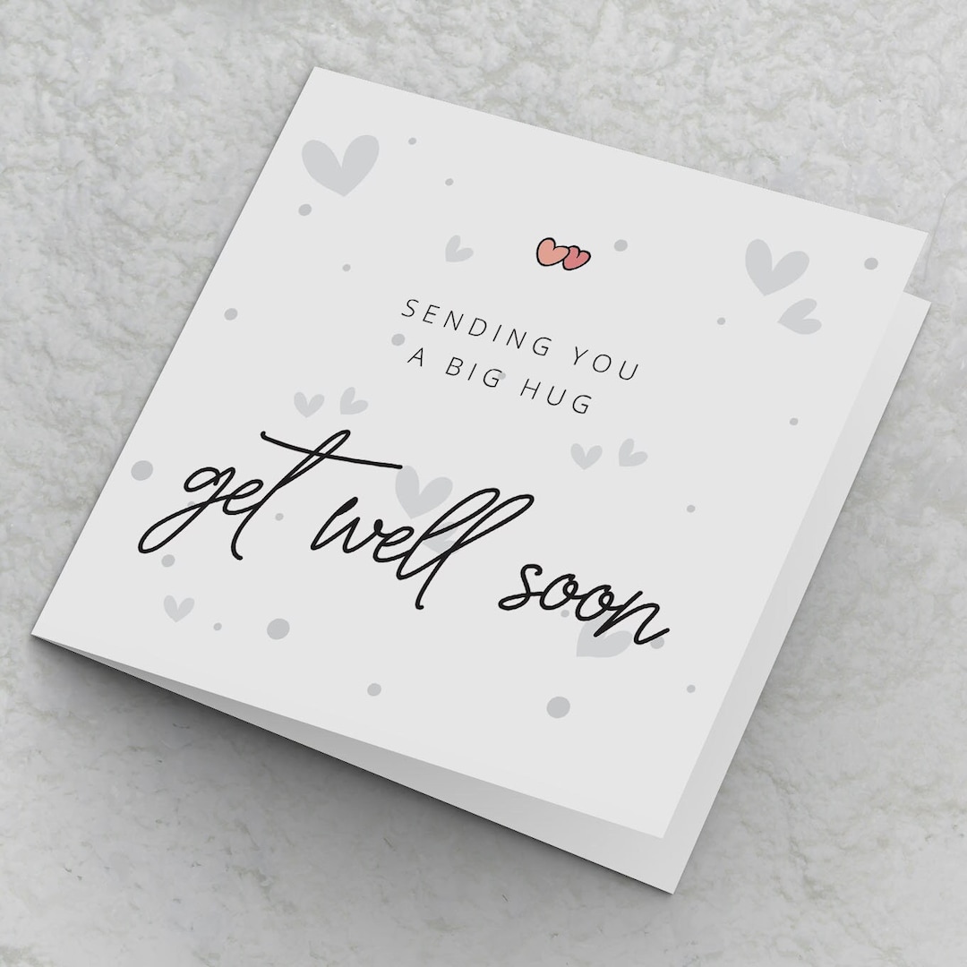 Get Well Card, Speedy Recovery, Big Hug Get Well Soon Card, Here for ...