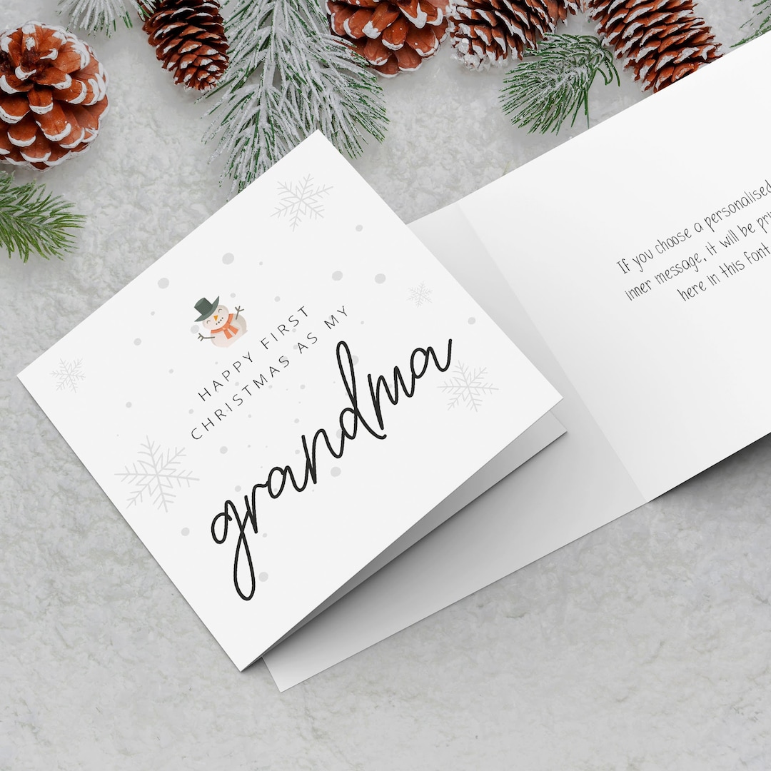 1st Grandma Christmas Card Happy First Christmas as My Grandma ...