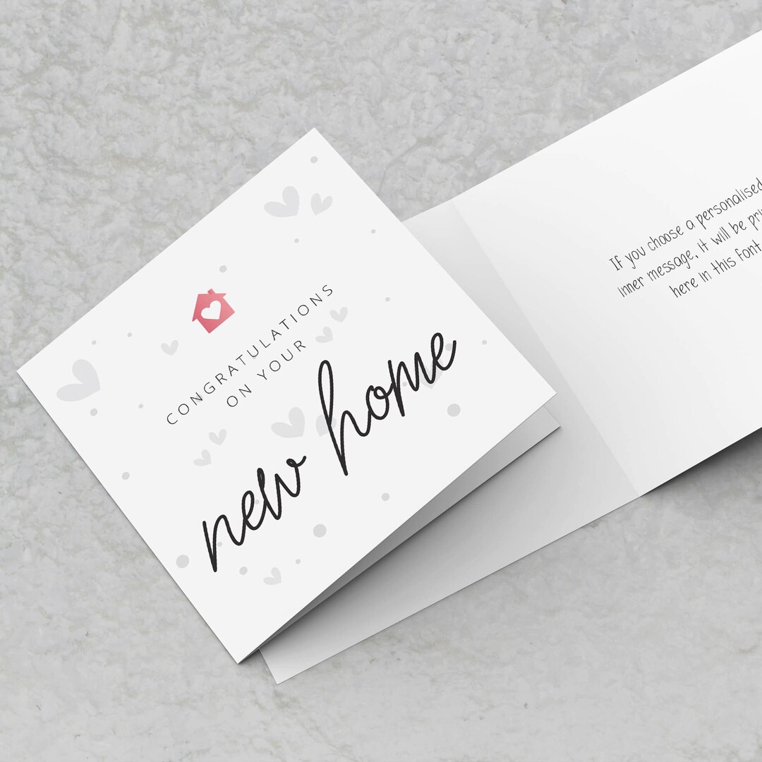 New Home Card, Housewarming Card, Congratulations on Your New Home Card ...