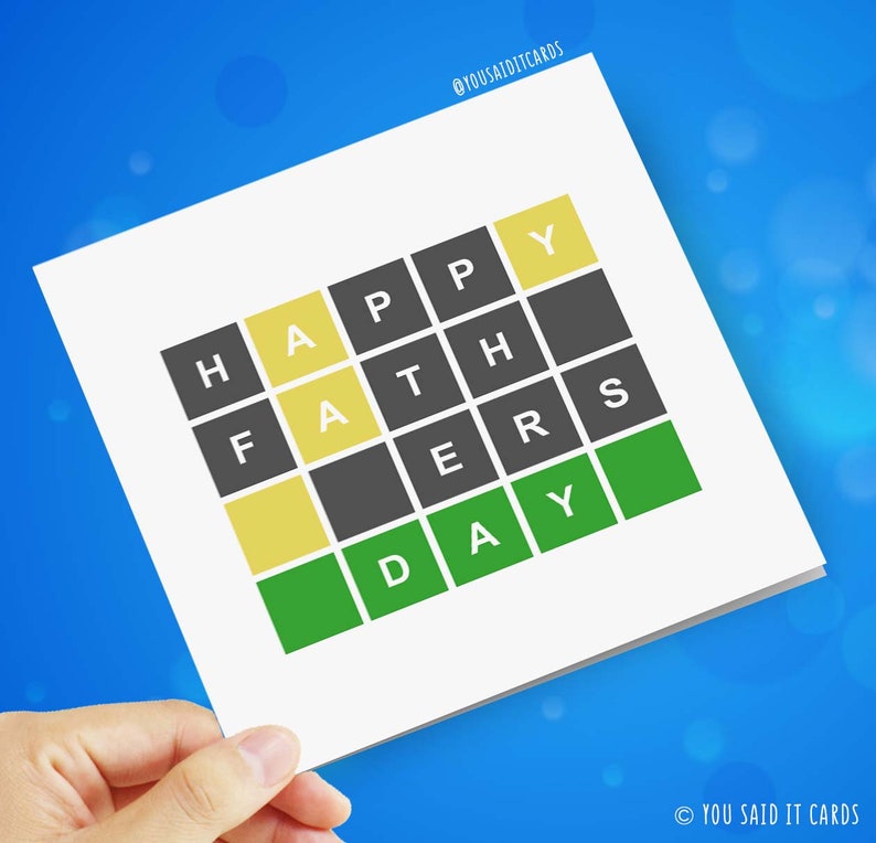 Happy Father's Day Wordle Card Funny Fathers Day Cards Novelty Card for ...