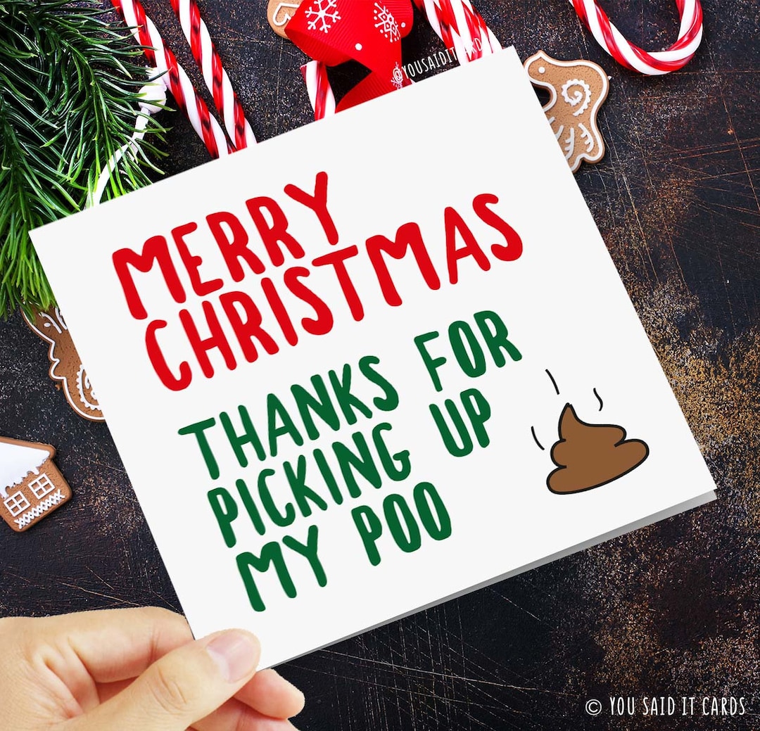 Merry Christmas Thanks for Picking up My Poo Funny Novelty - Etsy
