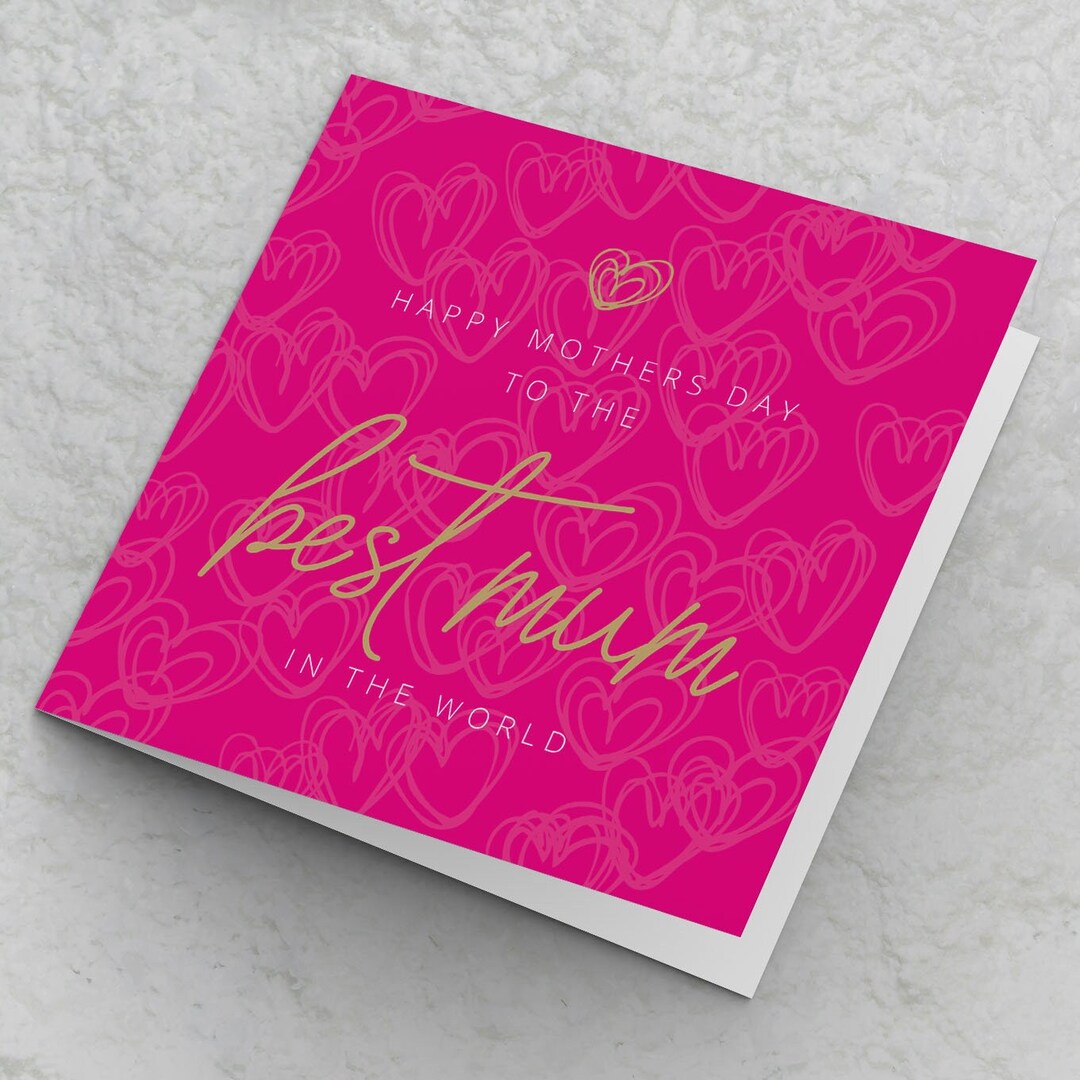 Happy Mothers Day to the Best Mum in the World Mothers Day Card for Mum ...