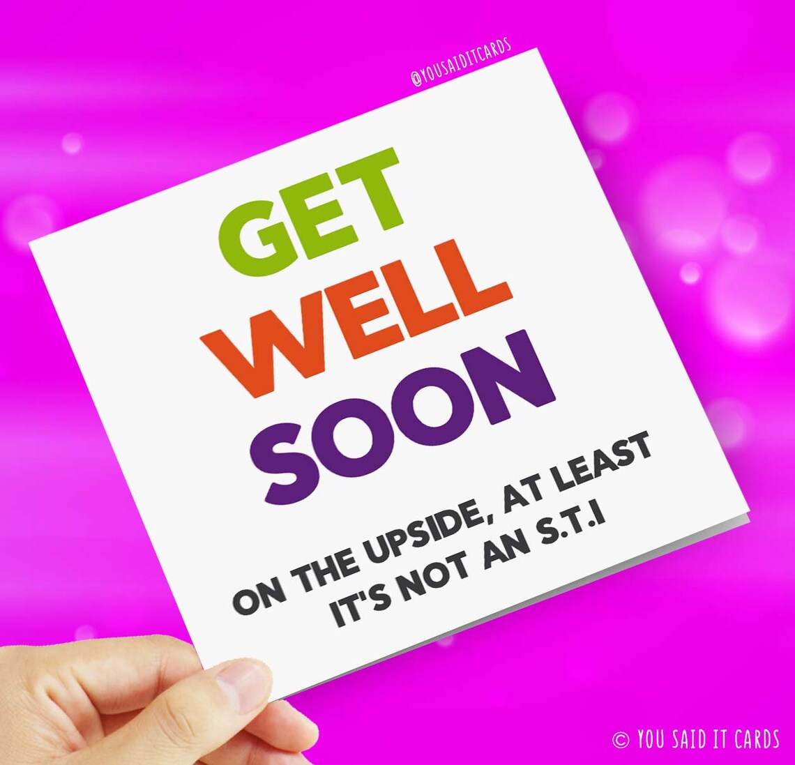 Funny Rude Offensive Get Well Soon Cards Get Well Soon on | Etsy UK