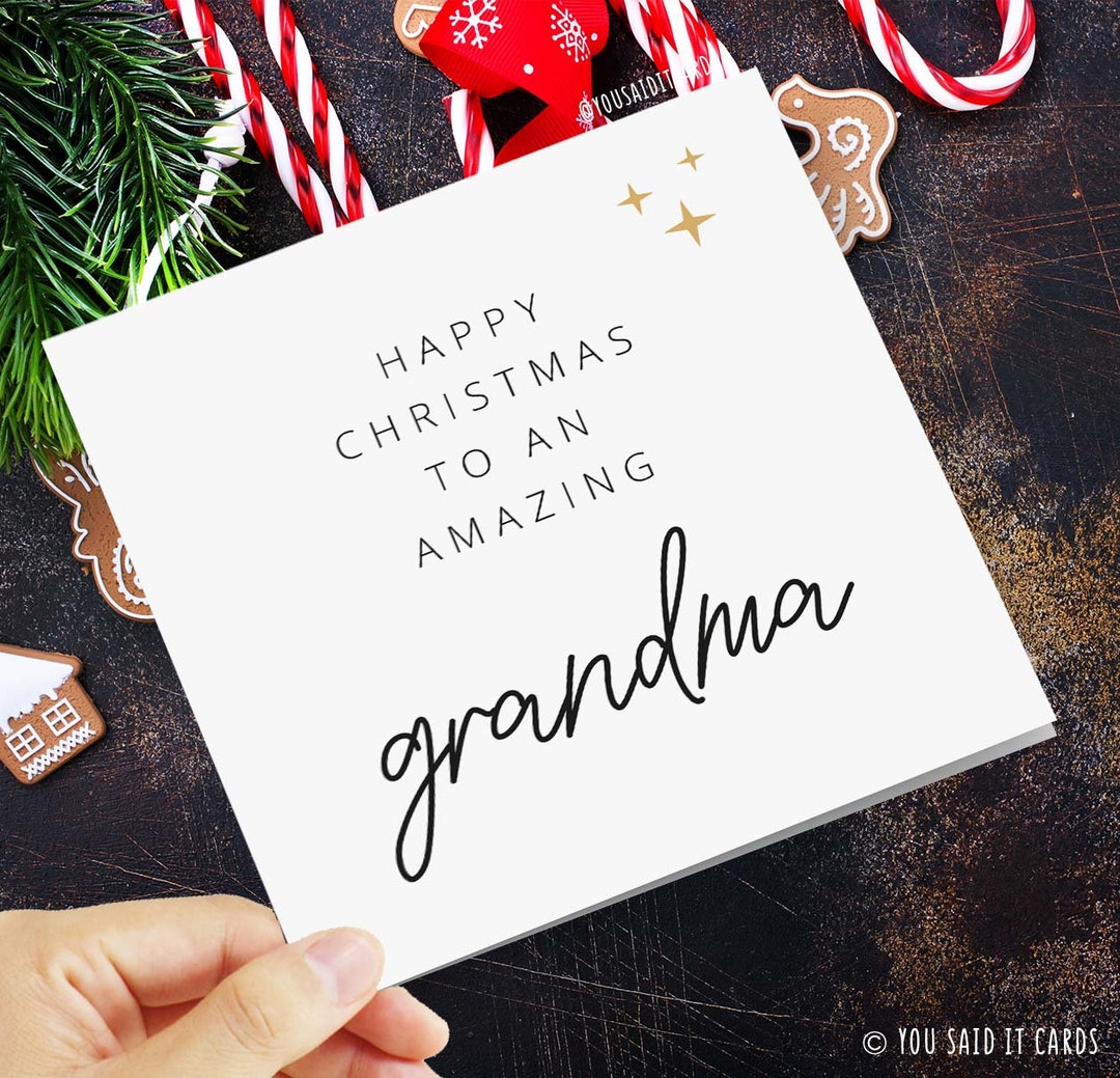 Happy Christmas to an Amazing Grandma Christmas Card for - Etsy