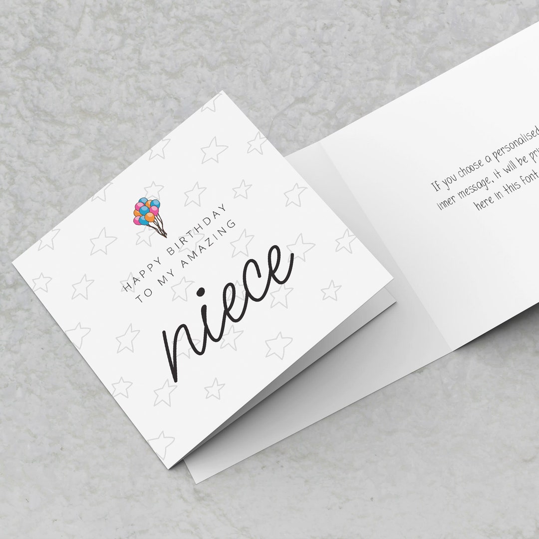 Niece Birthday Card - Happy Birthday to My Amazing Niece - Birthday Cards for Niece Nieces ...