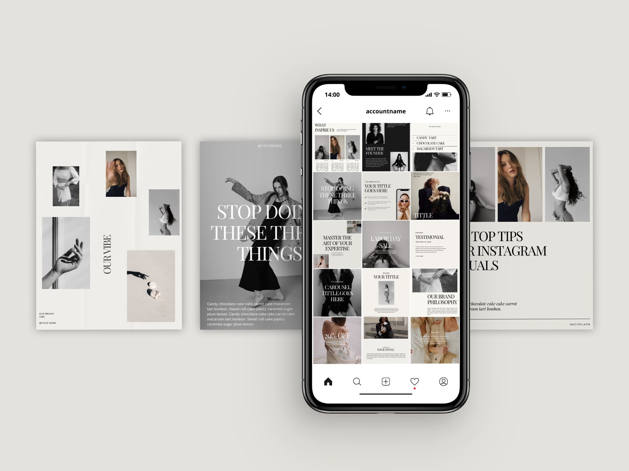 Chic and Editorial Multi-purpose Instagram Templates. Editorial ...