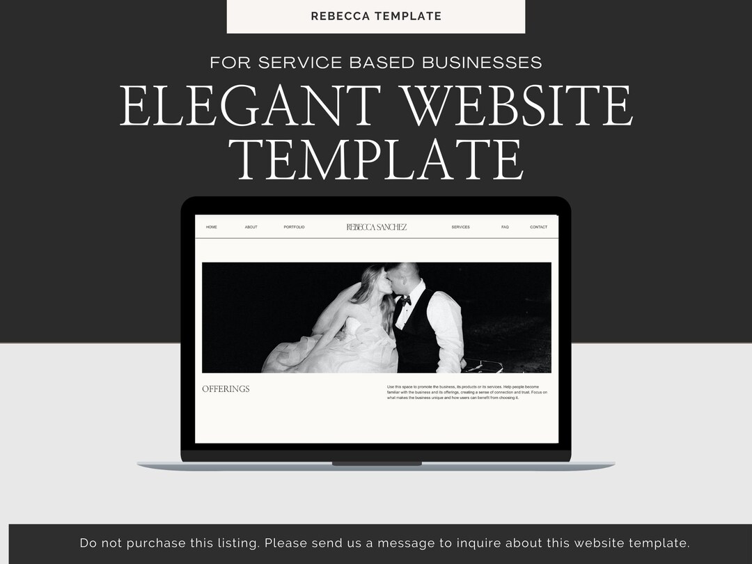 Elegant Website Template | Rebecca Website Template | Wixstudio Website ...