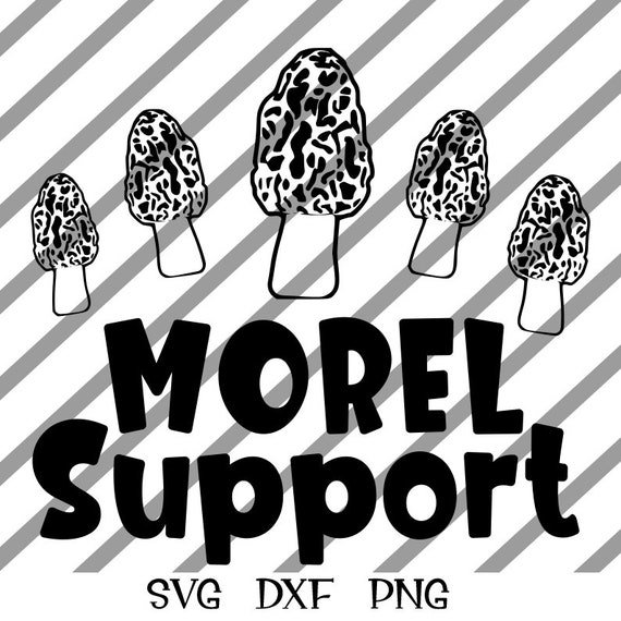 Digital Morel Mushroom Cut File SVG Instant Download scalable png dxf ...